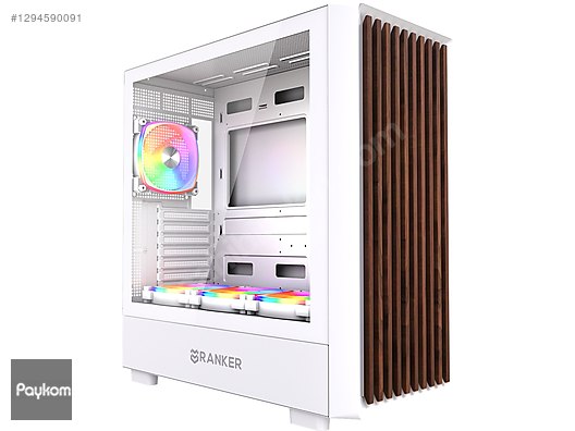 Ranker Lyra Wood White 7 x ARGB Fan USB 3.0 Type-C ATX Mid Tower ...