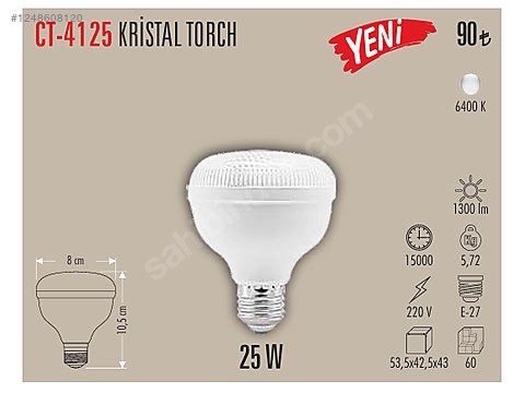 Cata ct-4125 25 w kristal torç ampül tasarruflu led ampül 25 W - Ampul ...