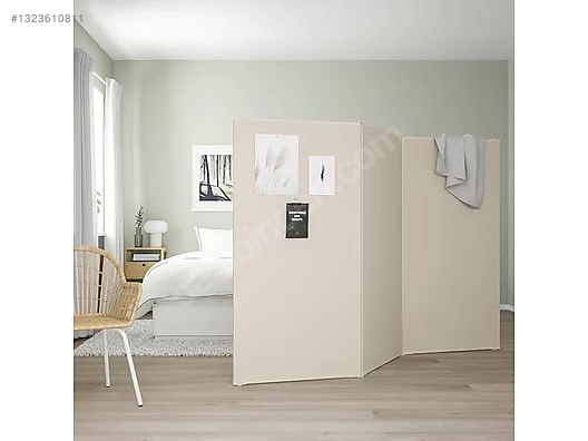 IKEA VARHAUG Paravan, bej, 242x157 cm - Ikea Yatak Odası Takımı ...