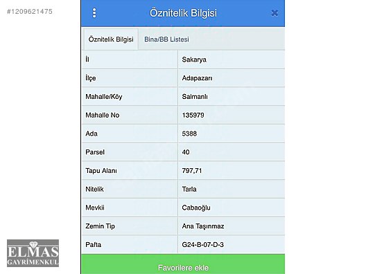 SALMANLI'DA FIRSAT!!! 798 M2 SATILIK TARLA - Satılık Arsa İlanları sahibinden.com'da - 1209621475