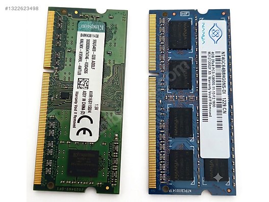 Kingston + Nanya 4 GB DDR3 1600 MHz Laptop RAM - Toplam 8 GB sahibinden ...