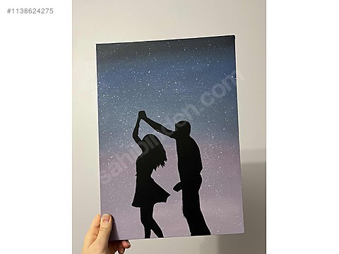 Sevgili Silüeti Tuval Çalışması at sahibinden.com - 1138624275