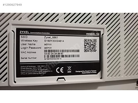 Zyxel VMG8825-T50 / AC2400 VDSL2 + Fiber Modem / Router sahibinden ...