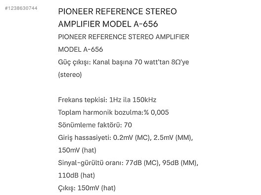 Pioneer Entegre Amfi - pioneer reference amfi - 1238630744