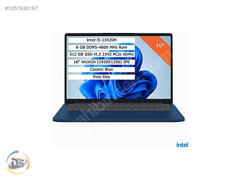 Lenovo IdeaPad Slim 3 16IRH10 83K2001RTR i5 13420H 8GB 512GB 16" - İlan ve alışverişte ilk adres ...