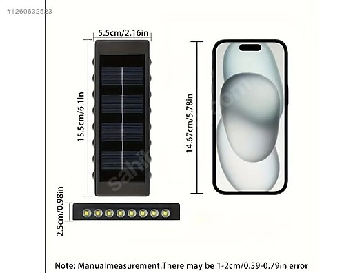 8 ADET beyaz isik GÜNEŞ ENERJİLİ 16 LED DUVAR IŞIKLARI - Dış & Bahçe ...