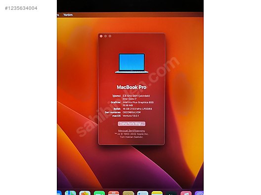 Apple Macbook / Full Set MacBook Pro sahibinden.comda - 1235634004