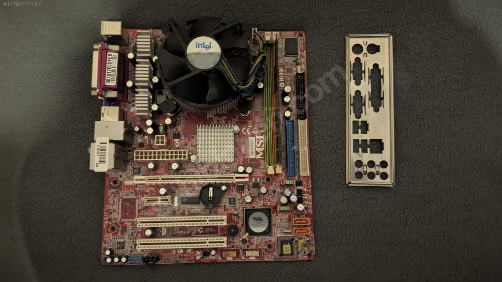 MSI P4M890 Anakart + Core 2 Duo E8200 + 1GB DDR2 + Fan .Çalışır ...