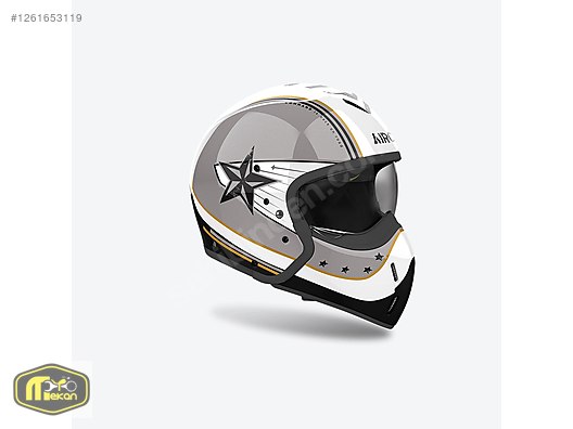 MOTOMEKAN - AIROH J110 COMMAND GOLD GLITTER KASK / M - L - XL / - Kapalı Kasklar Uygun ...
