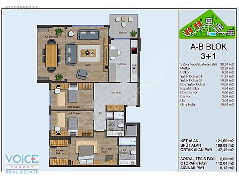 TemPoint VEGA AVM. Satılık 3+1 Klimalı Lüx Eşyasız veya Eşyalı D ...
