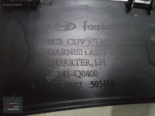 Otomobil & Arazi Aracı / Dış Aksesuar / Hyundai Bayon Sol Arka Dodik ...