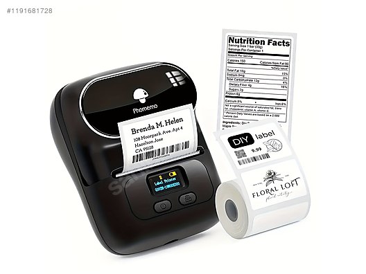 Phomemo M110 Etiket Makinesi, Taşınabilir Etiket Yazıcı, Şarjlı ...