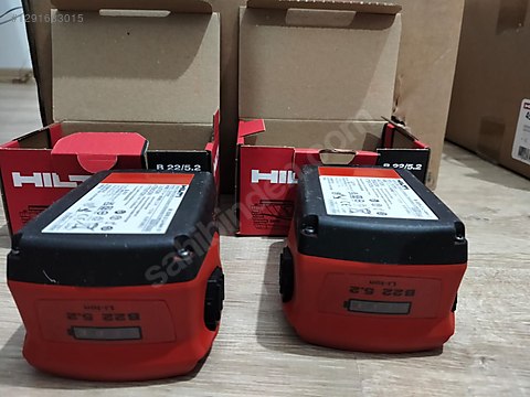 2 Adet Hilti B22/5.2 Li-on Batarya 20 ay garantili - Sıfır Elektrikli ...