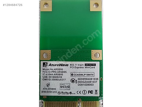 AzureWave AW-NE785 Laptop WiFi kartı sahibinden.comda - 1284684726