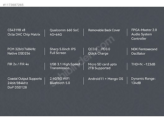 İBasso DX260 DAP Reference Player DX 260 Sıfır Siyah Black !!! - Diğer ...