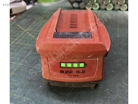 Hilti şarjlı batarya B22 5.2 amper - İkinci El Elektrikli Vidalama ...
