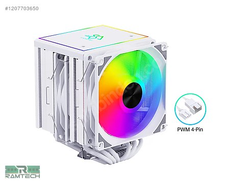 SNOWMAN MT660 2*12CM FAN 4PİN 6 BORULU PREMİUM BEYAZ CPU FAN ...