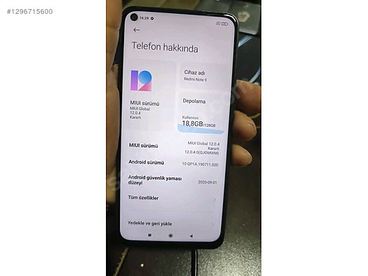 Xiaomi / Redmi Note 9 / redmi not 9 128 gb sahibinden.comda - 1296715600