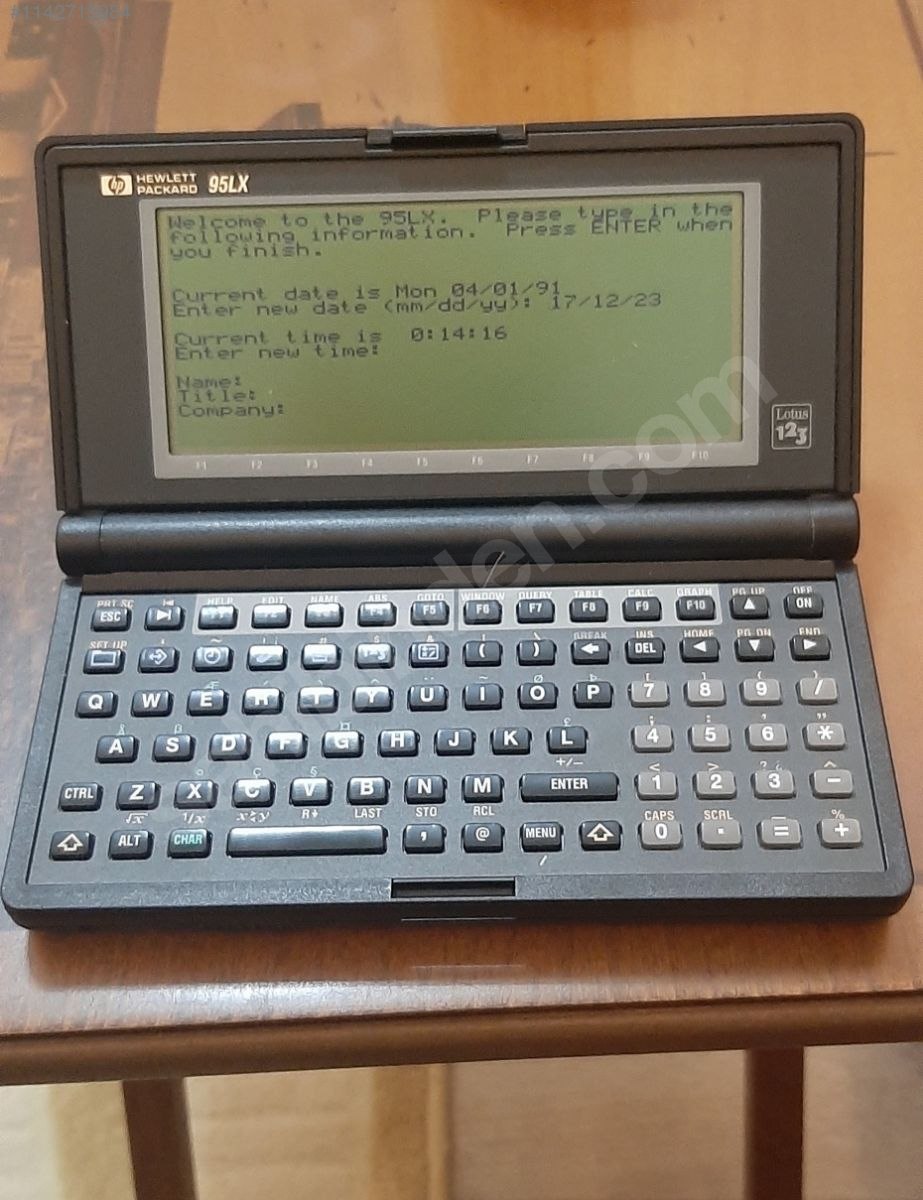 HP / 1991 HP 95 LX PALMTOP Lotus 123 Vintage jaguar sahibinden.comda ...