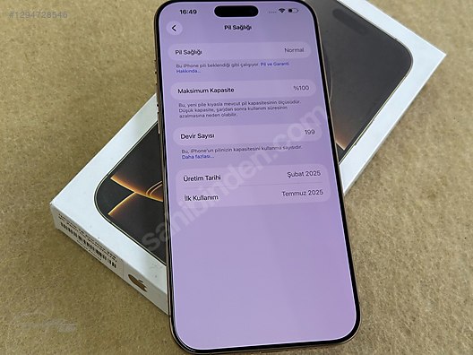 Apple / iPhone 16 Pro Max / İPHONE 16 PRO MAX 256GB ÇÖL GARANTİLİ SERİ ...