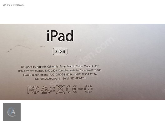Apple / iPad 1 / Apple iPad 1. Nesil 32GB Model A1337 ARIZALI TABLET ...