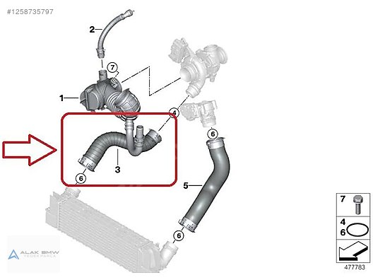 Otomobil & Arazi Aracı / Motor / BMW F30/F32/F34/F36/F25/F26 B47 TURBO ...