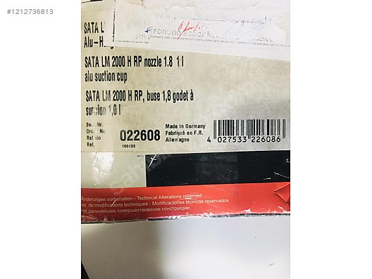 SATA LM 2000 H RP 1.8 boya tabancası sıfır kullanılmadı - Sıfır Havalı ...