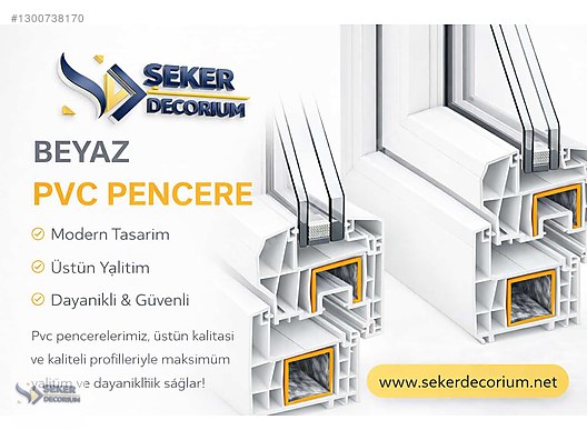 Şekerdecorium PVC Beyaz WC - Banyo Penceresi 60*60 - Pencere ve Yapı ...