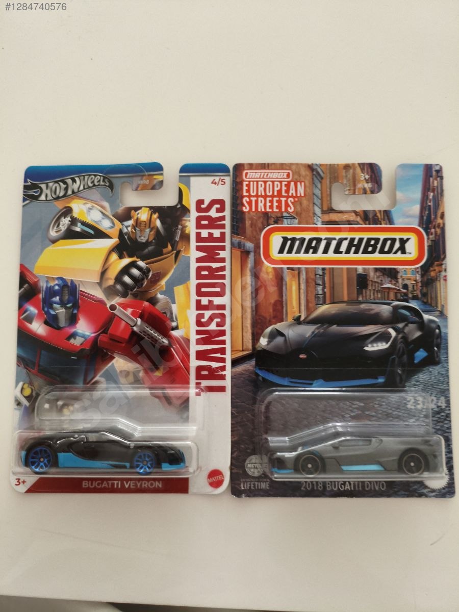 HW Transformers Bugatti Veyron+Matchbox uzun kart Bugatti Divo on ...