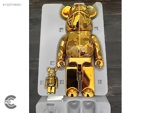 Bearbrick x BAPE Camo Shark 100% & 400% Set Gold sahibinden.comda ...