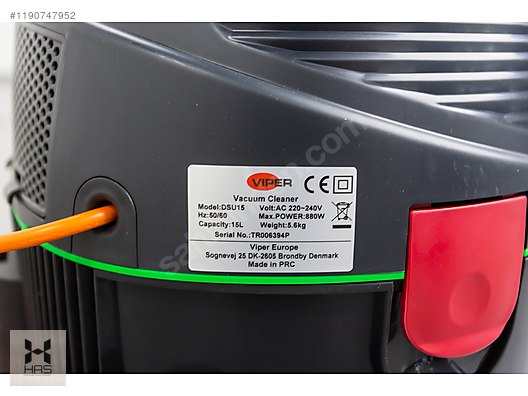 Viper DSU15 Sessiz Süpürge 15 Litre Tank - Kablo Uzunlğu 10Metre - Sanayi Makineleri ve endüstri ...