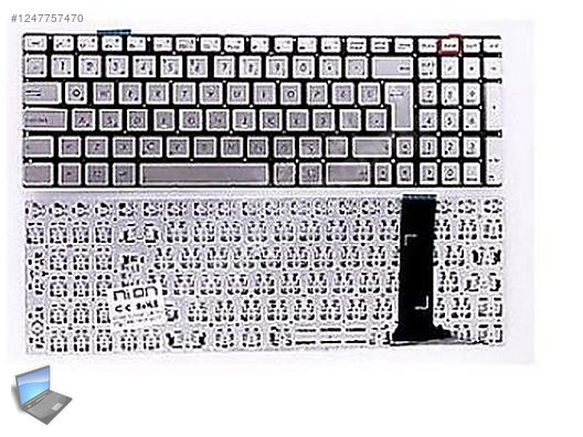 ASUS N550/N550J KLAVYE KEYBOARD TUŞ TAKIMI İNGİLİZCE Q sahibinden.comda ...