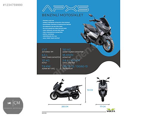 Apec APX5 2025 Model Scooter / Maxi Scooter Motor Motosiklet ...