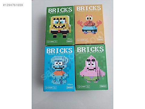 Sünger Bob- Bay Yengeç-Squidward ve Patrick bricks lego figürler ...