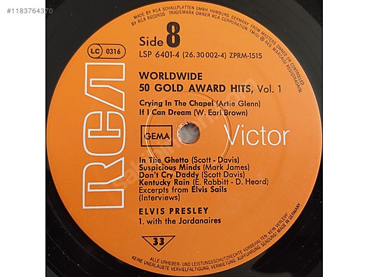Elvis Presley - Worldwide 50 Gold Award Hits Vol.1 - 4xLP (1970 ...