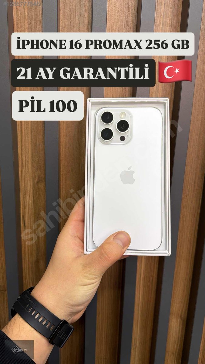 Apple / iPhone 16 Pro Max / İPHONE 16 PROMAX 256 GB 18 AY GARANTİLİ PİL 100 TÜRKİYE sahibinden ...