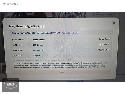 Fiat / Egea / 1.3 Multijet / Easy Plus / _LENSMOTORS_DAN %20 KDV 2023-EASY PLUS-TABLET EKRAN ...