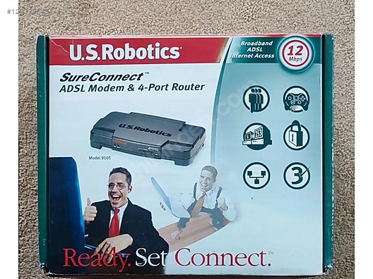 U.S.Robotics / Model 9105 / ADSL Modem & 4-Port Router sahibinden.comda ...