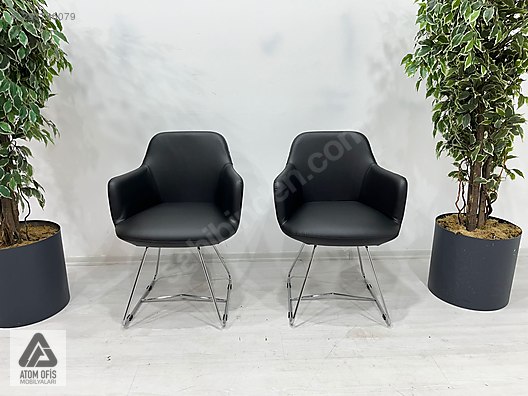 ATOM OFİS - MELİK SİYAH DERİ BEKLEME KOLTUĞU (2 YIL GARANTİ) - Bekleme ...