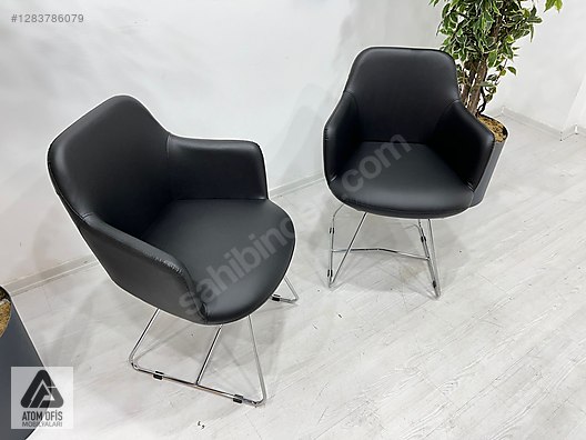 ATOM OFİS - MELİK SİYAH DERİ BEKLEME KOLTUĞU (2 YIL GARANTİ) - Bekleme ...