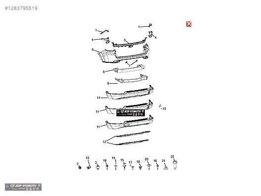 2017-2023 Jeep Compass Arka Tampon 155250906 68352697AB - İlan ve ...