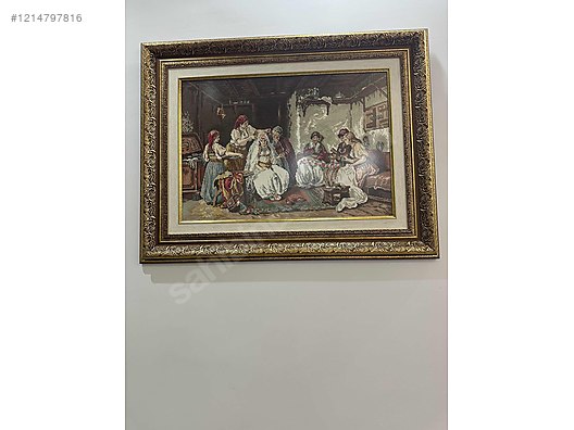 Goblen tablo Türk Düğünü "GELİN GİYDİRME" - Dekoratif Kanvas Tablolar sahibinden.com'da - 1214797816