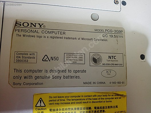 İkinci El Sony Notebook Batarya 1.300 TL - 1249802594