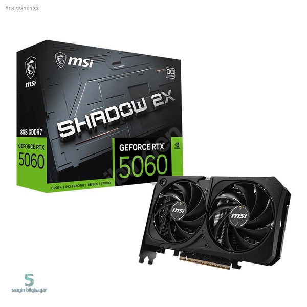 MSI GeForce RTX 5060 SHADOW 2X OC 8GB GDDR7 128Bit SEZGİNBİLİSİM ...