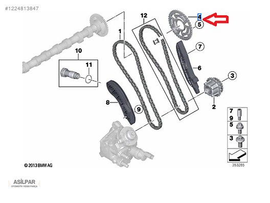 Otomobil & Arazi Aracı / Motor / BMW ÜST EKSANTRİK ZİNCİRİ DİŞLİSİ N47 ...