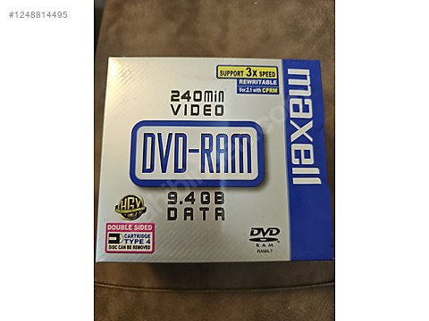 maxell dvd ram 9.4gb 240min video sıfır ram dvd discleri 5 adet ...