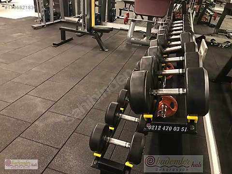 SPOR SALONU FİTNESS SALONU KAUÇUK ZEMİN KAPLAMA 40x40 50x50 - Bahçe ...