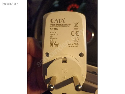Smart Sockets / CATA CT 9187 DİJİTAL AKIM KORUMALI PRİZ 4000W SIFIR ...