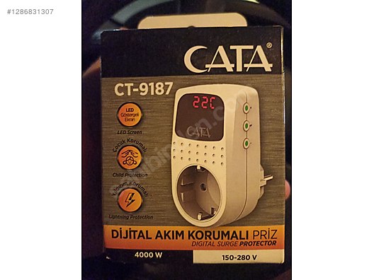 Smart Sockets / CATA CT 9187 DİJİTAL AKIM KORUMALI PRİZ 4000W SIFIR ...