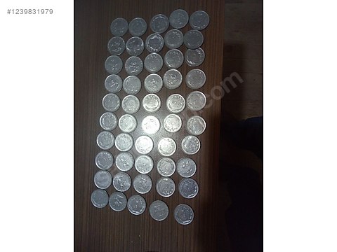 Cumhuriyet Dönemi / alıcısına hayırlı olsun50 adet madeni eski 5 TL ...